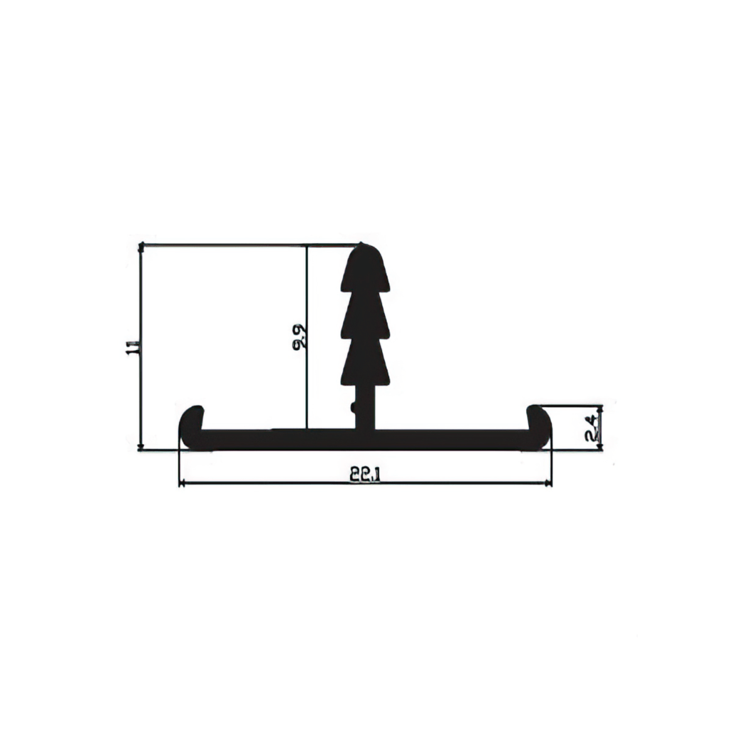 Aluminium Edge Profile T – 19 MM – Slide Systems Inc.