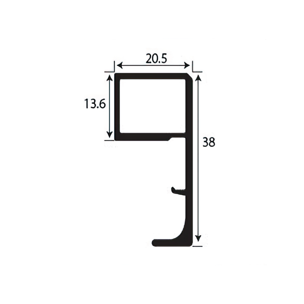 Aluminium Handle Profile – 002 L – Slide Systems Inc.