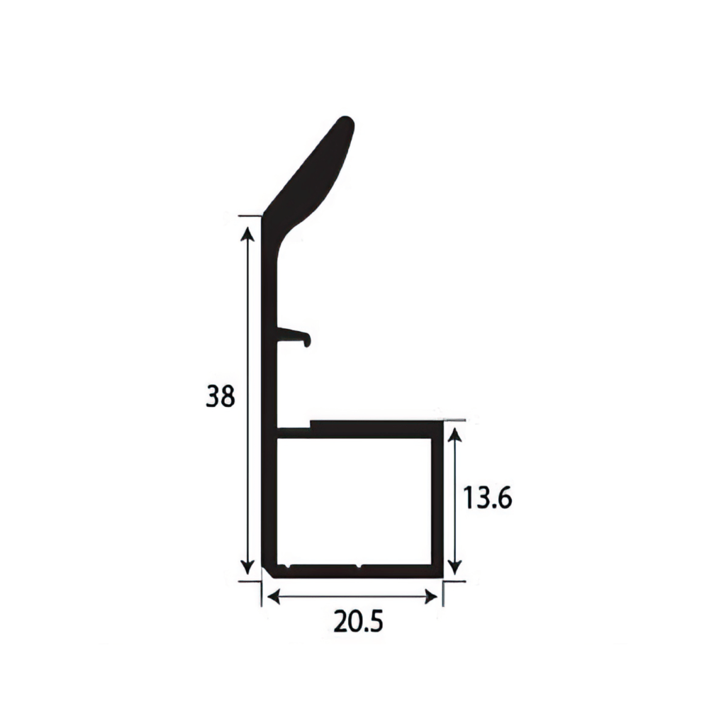 Aluminium Handle Profile – 003 L – Slide Systems Inc.
