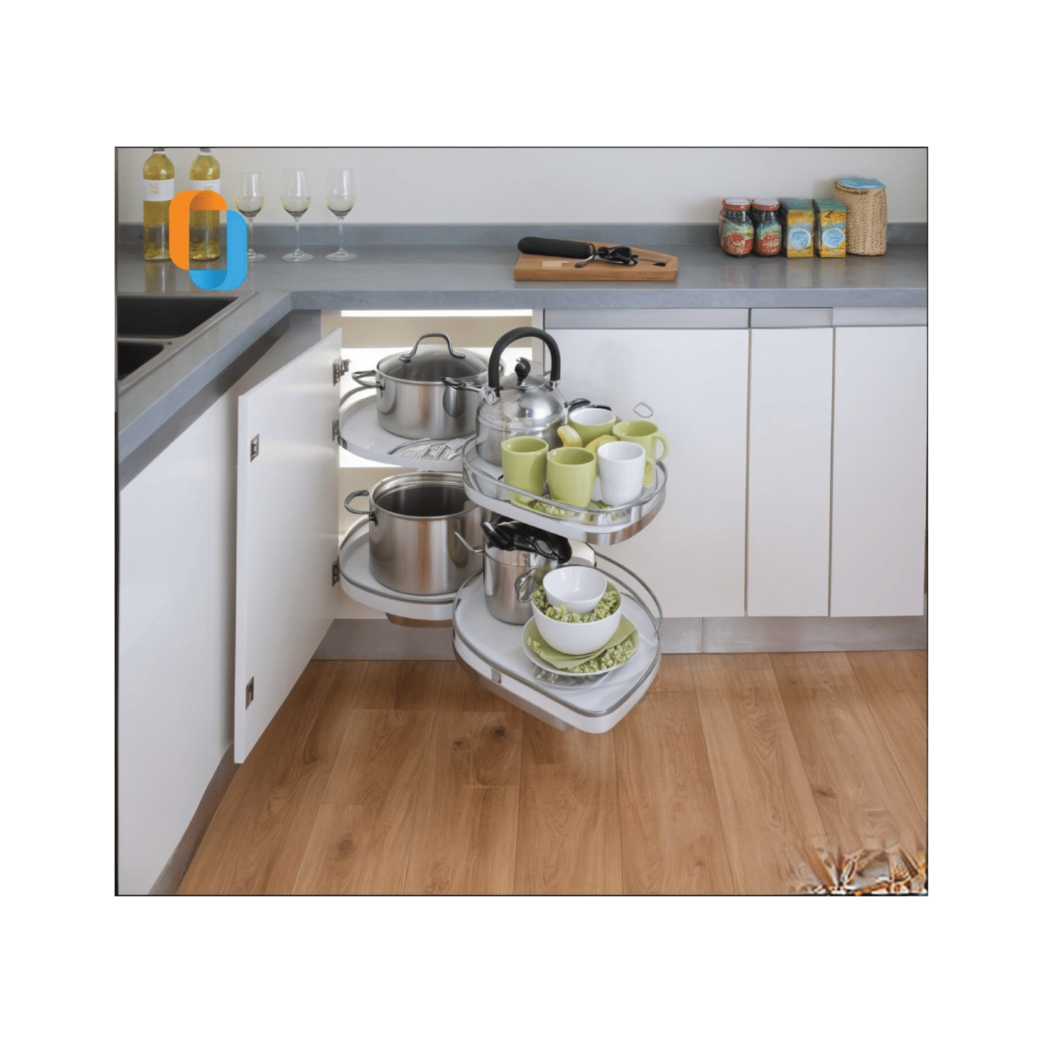 Dolphin – Swing Corner Soft Close – Slide Systems Inc.